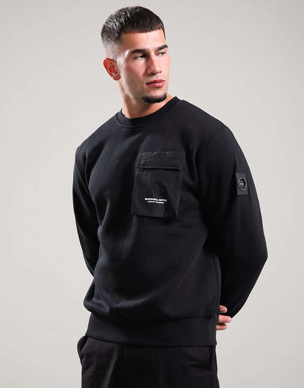 SHOP Crux Crew Neck Sweat // Black - Marshall Artist//