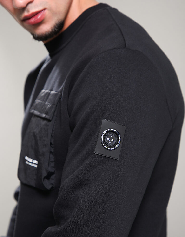 SHOP Crux Crew Neck Sweat // Black - Marshall Artist//